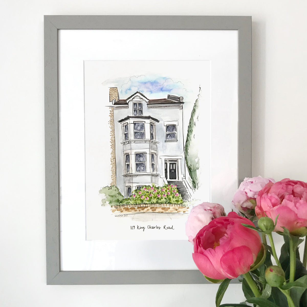 Hand Painted House Illustration – Homemade House - Erin Rose Illustration