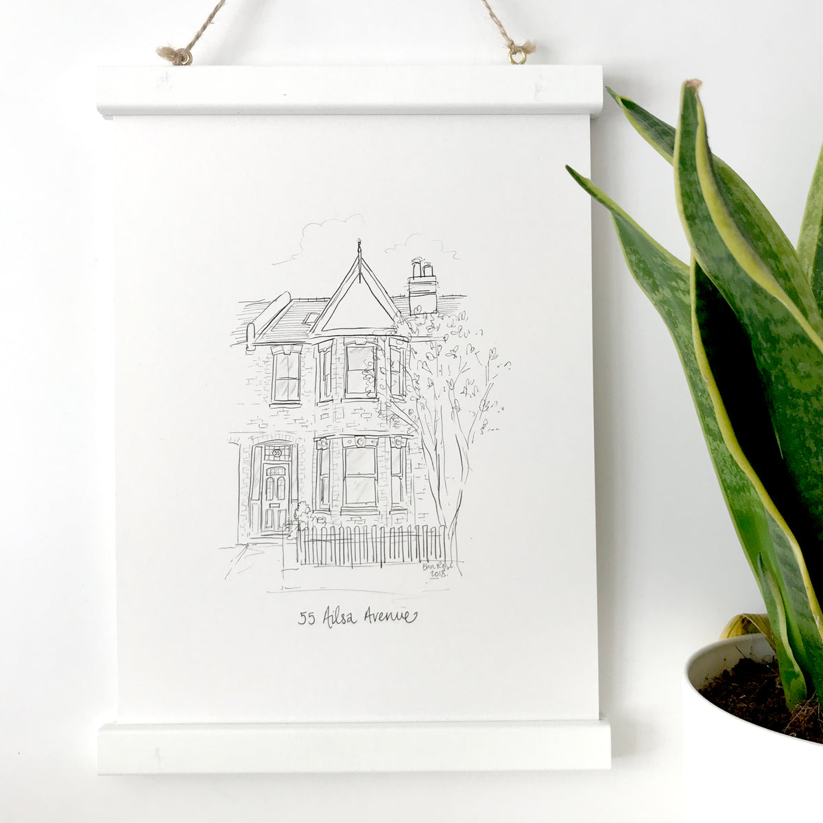 Hand Drawn House Portrait (Line Drawing) – Homemade House - Erin Rose ...